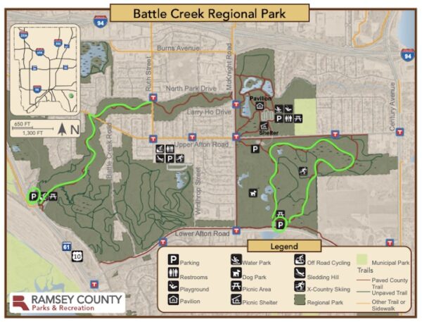 Biking in Battle Creek Regional Park • Twin Cities Outdoors